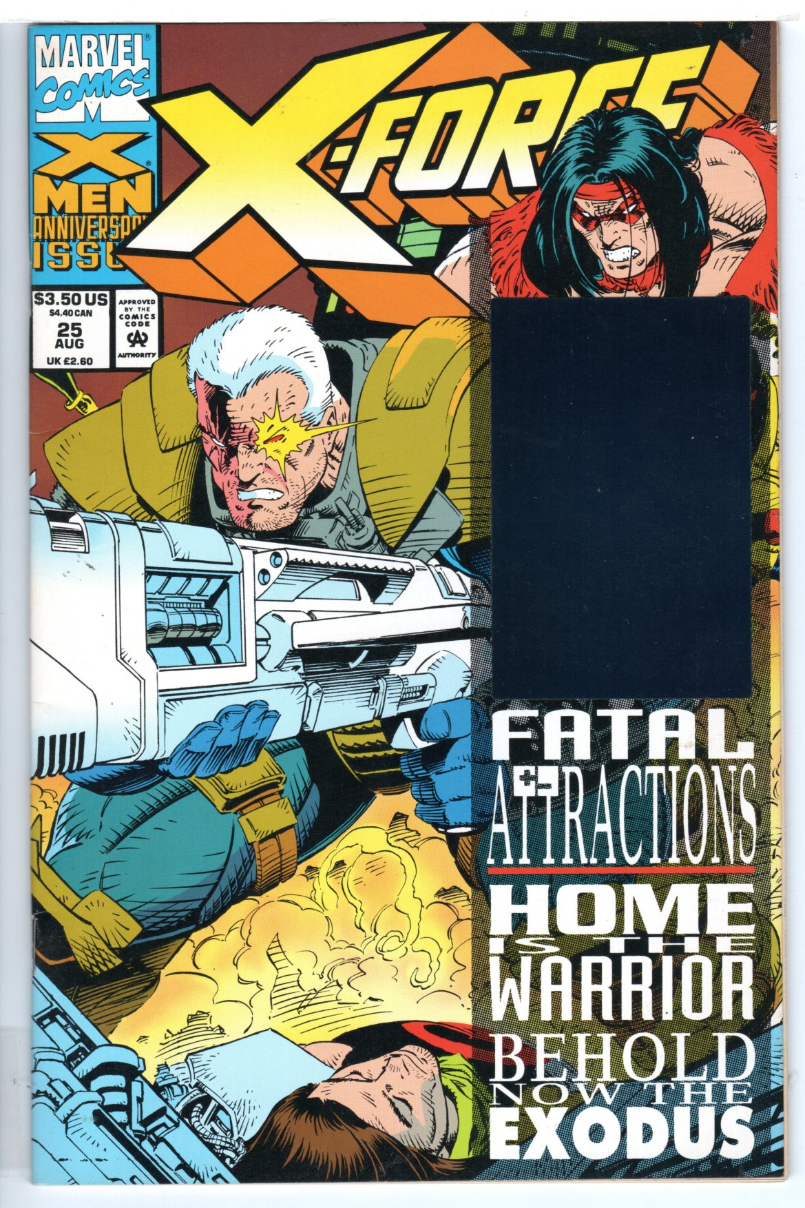 X-FORCE #25 (1991 1st Series) - WRAPAROUND COVER WITH CABLE HOLOGRAM