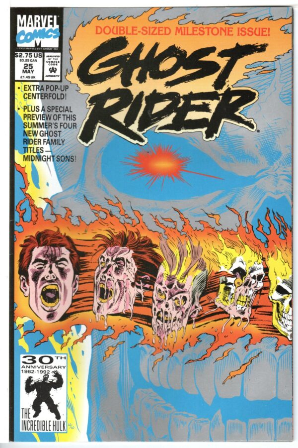 GHOST RIDER #25 (1990 2nd Series) - Double Size Milestone Issue ...